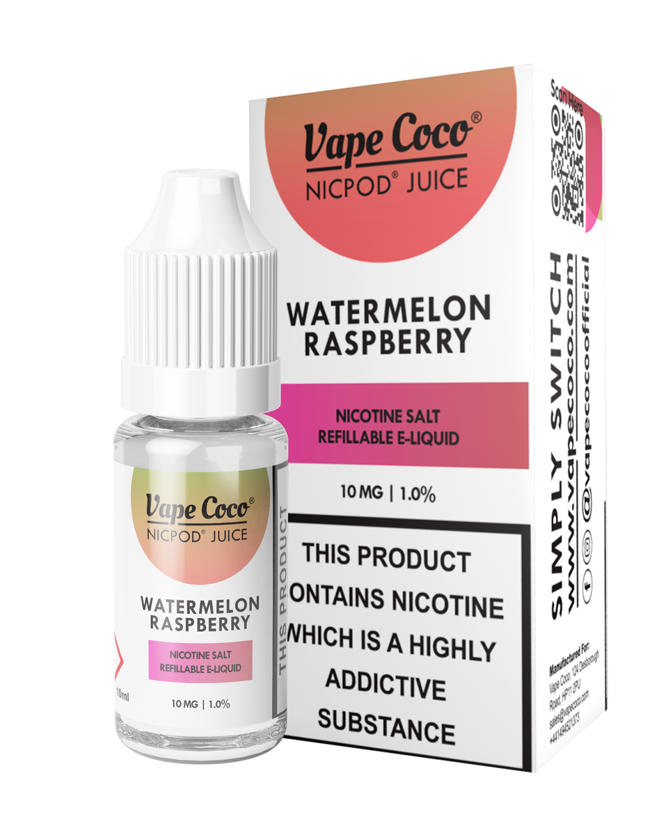 VAPE COCO NIC SALT WATERMELON RASPBERRY – Fusion Liquids